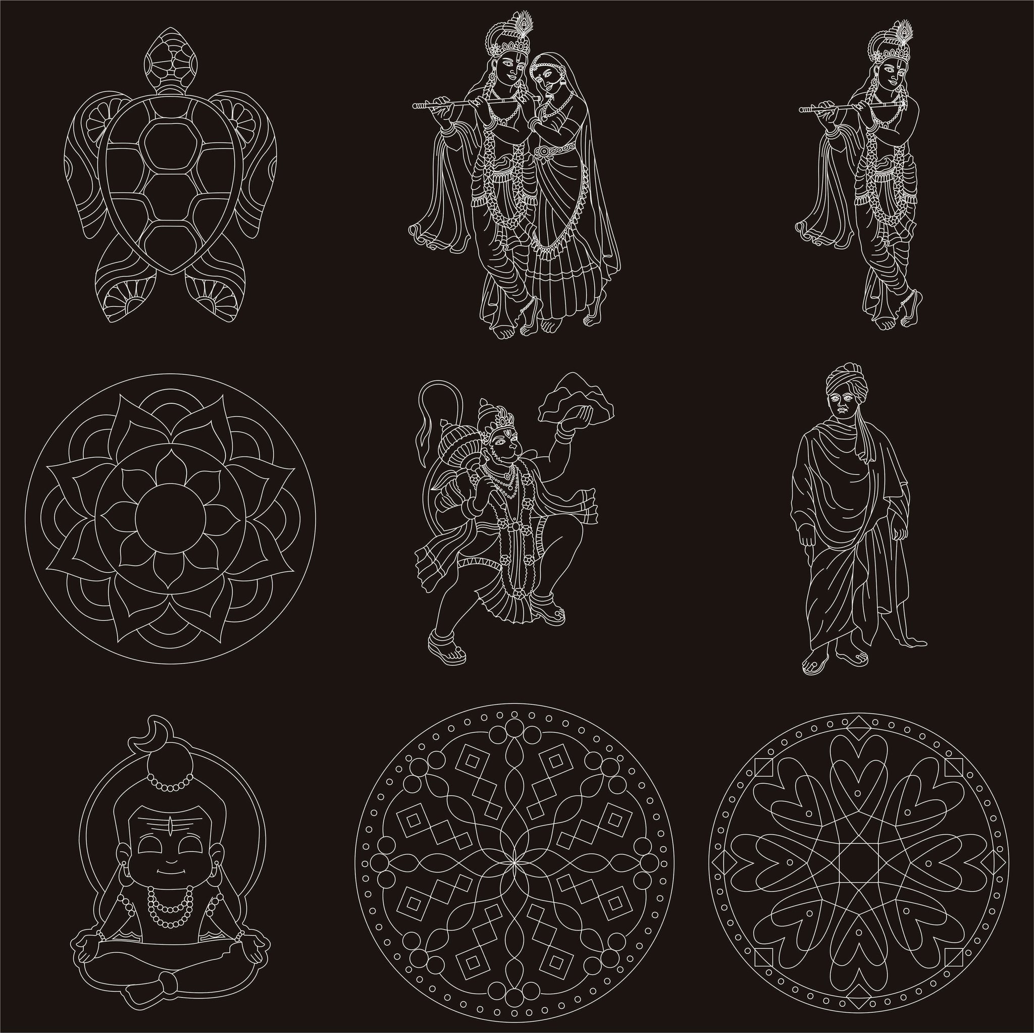 Line Art Bundle - 60+ Designs ( Ready to cut files for laser machine ...